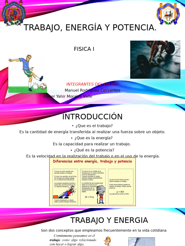 Trabajo, Energía y Potencia | PDF | Fuerza | Caballo de fuerza