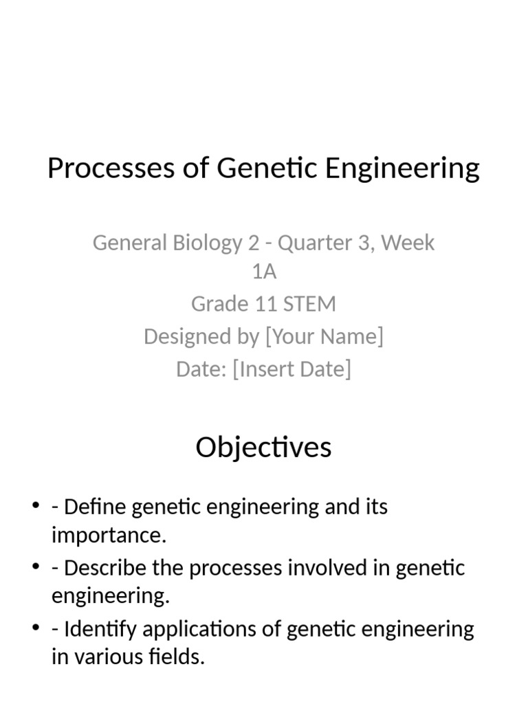 Genetic Engineering Module-1 | PDF | Genetic Engineering | Molecular Cloning