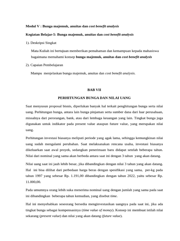 Bab Vii & Bab Viii Bunga Majemuk Anuitas & Metode Penyusutan | PDF