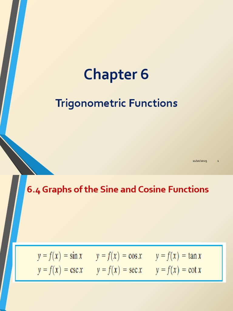 Sine, Cosine, and Tangent Graphs Guide | PDF | Trigonometric Functions ...