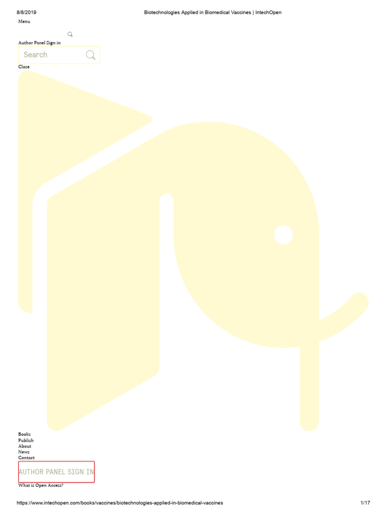 Biotechnologies Applied in Biomedical Vaccines - IntechOpen | PDF | Vaccines | Virus