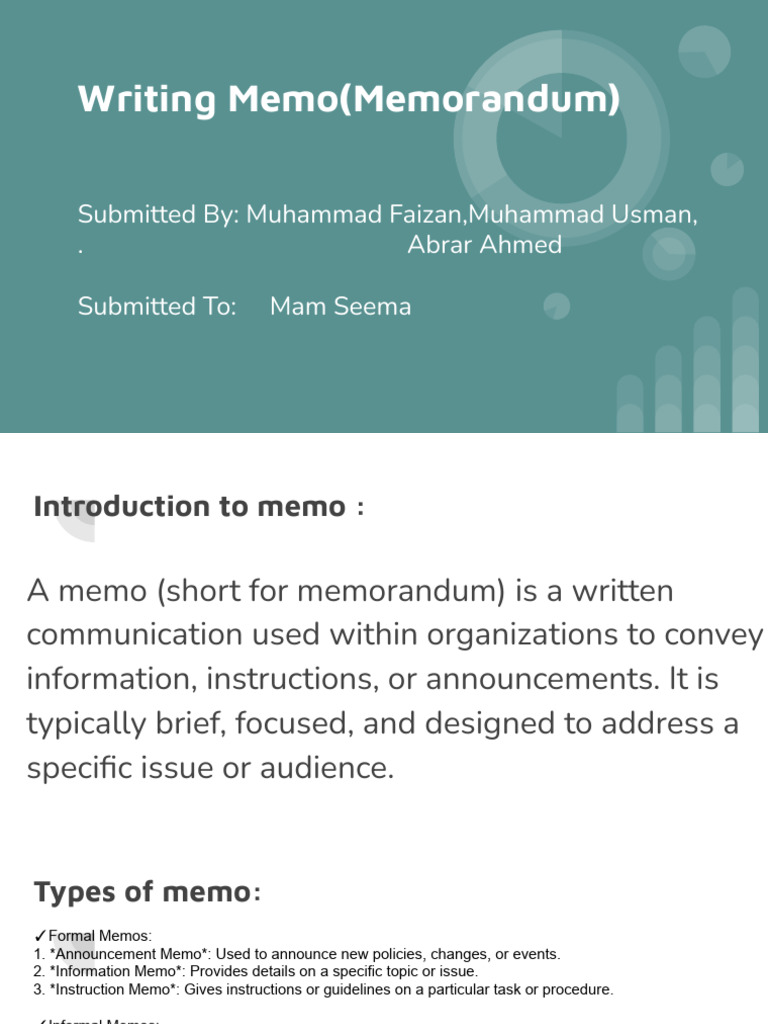 Memo Writing Presentation | PDF | Memorandum | Writing