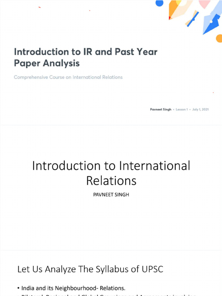 Introduction To IR and Past Year Paper Analysis With Anno | PDF