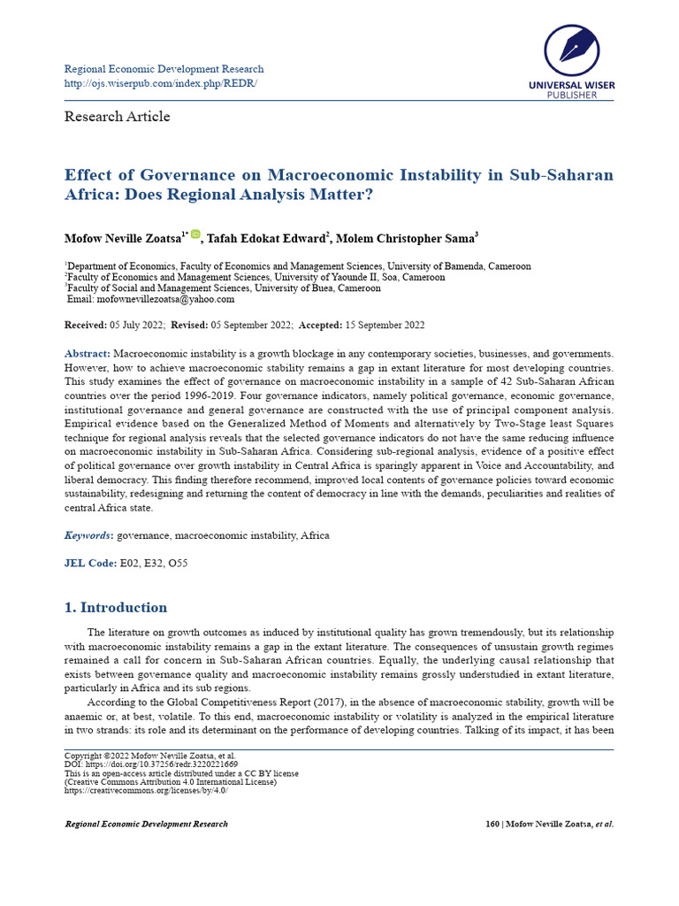 Neville Et Al REDR1669 V3i2 p160 177 | PDF | Economic Growth ...