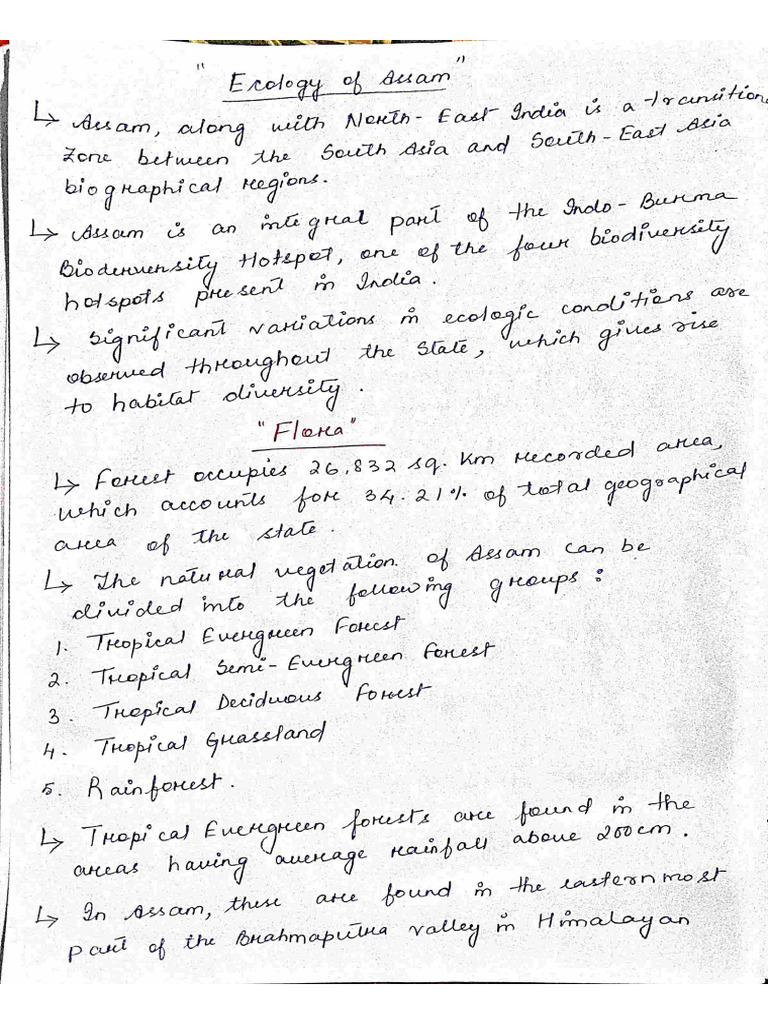 Assam Environment | PDF