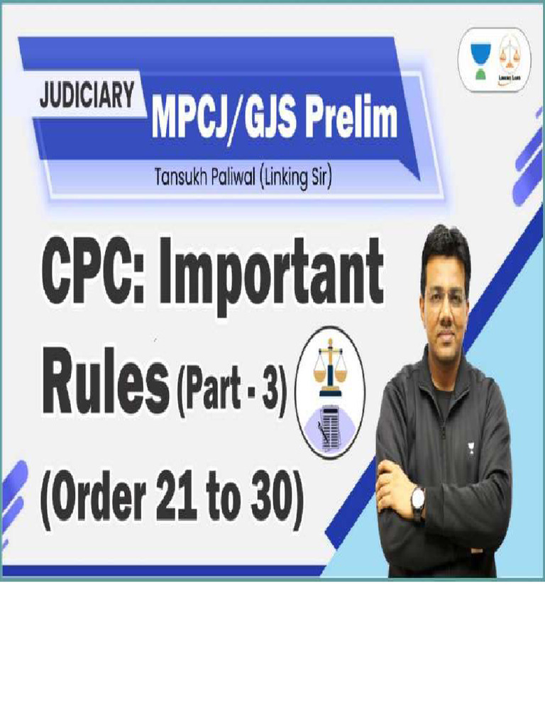 cpc-important-rules-part-3-order-21-to-30-230 | PDF