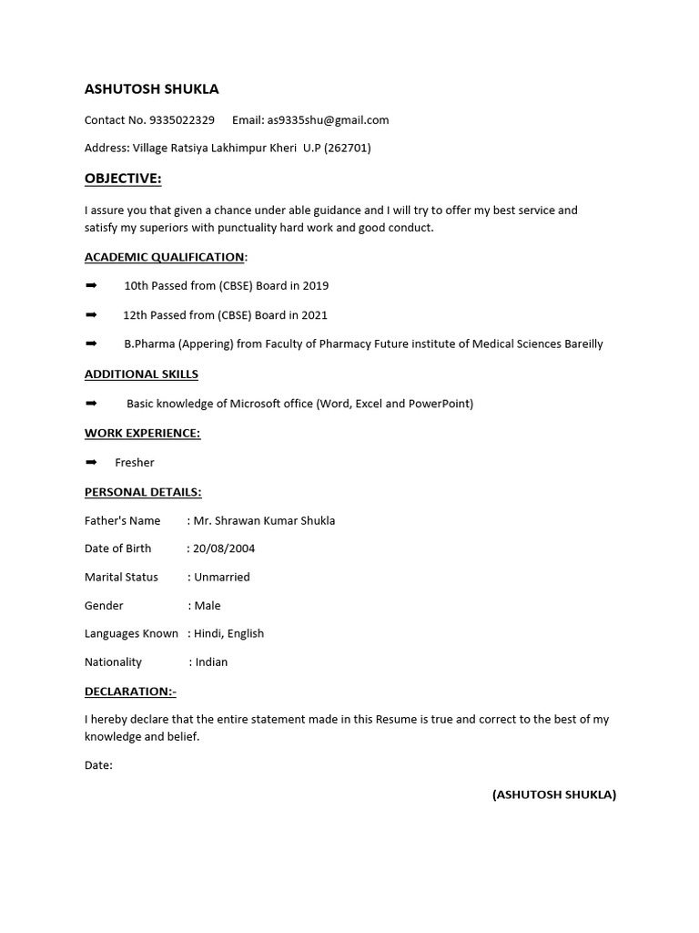 Ashu CV | PDF