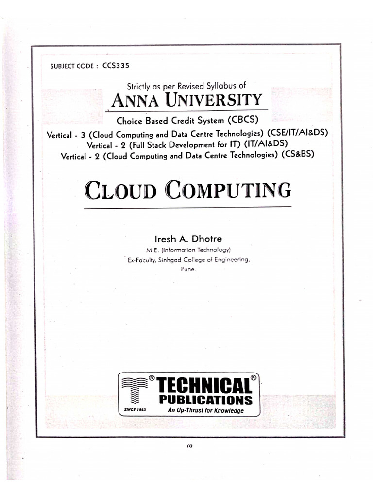 Cloud Computing Book Technical Publications | PDF