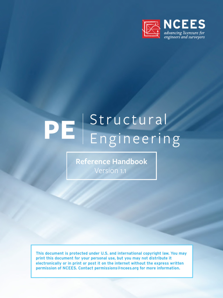 PE Structural Reference Handbook v1.1 NCEES 2025 | PDF | Bending | Beam (Structure)