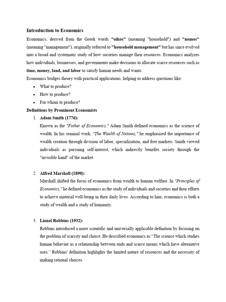 Engineering Economics Unit 1 | PDF | Economics | Macroeconomics