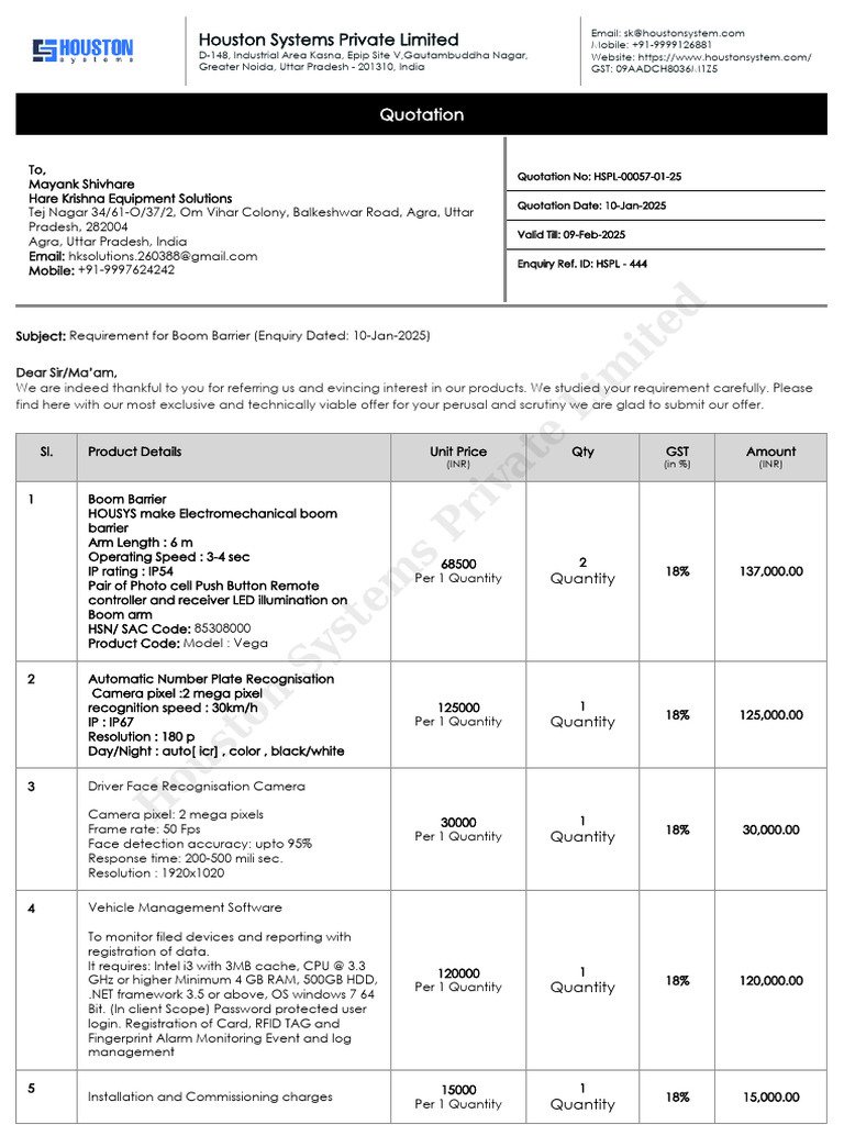 HSPL-00057-01-25-QUOTE | PDF | Computer Engineering | Computing