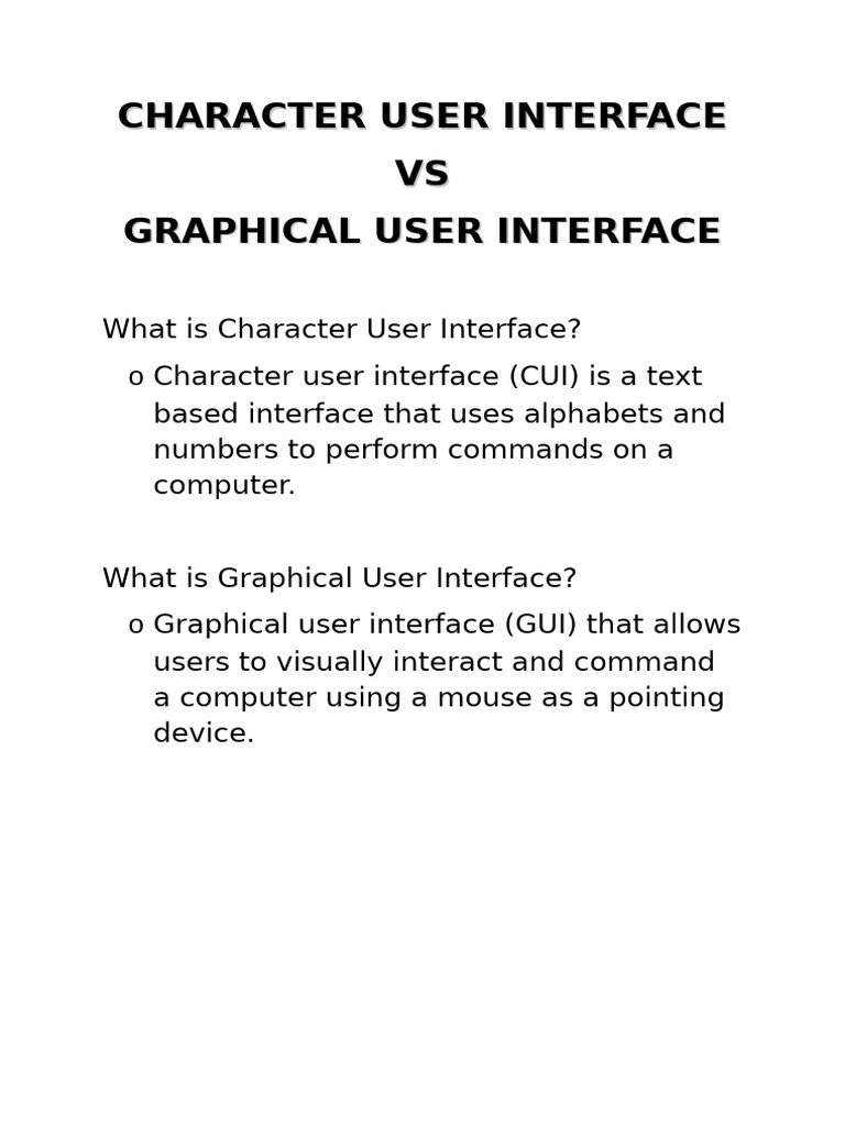 Charachteruser Interface | PDF | Graphical User Interfaces | Cursor (User Interface)