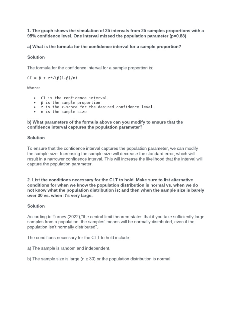 Confidence Intervals & CLT Explained | PDF | Confidence Interval ...