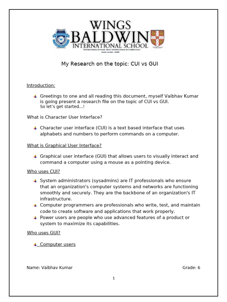 CUI vs GUI: Key Differences Explained | PDF | Graphical User Interfaces | Cyberspace
