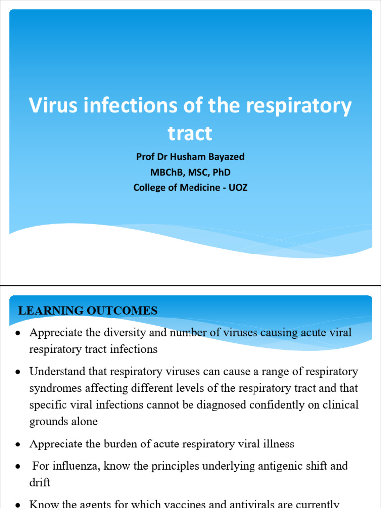 S11-L1 Viral Respirator Infection | PDF | Influenza | Influenza A Virus