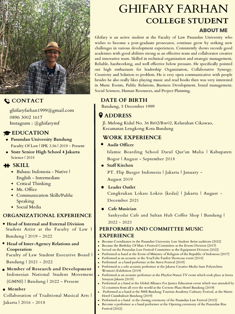 CV Ghifary Muhammad Farhan | PDF | Jakarta