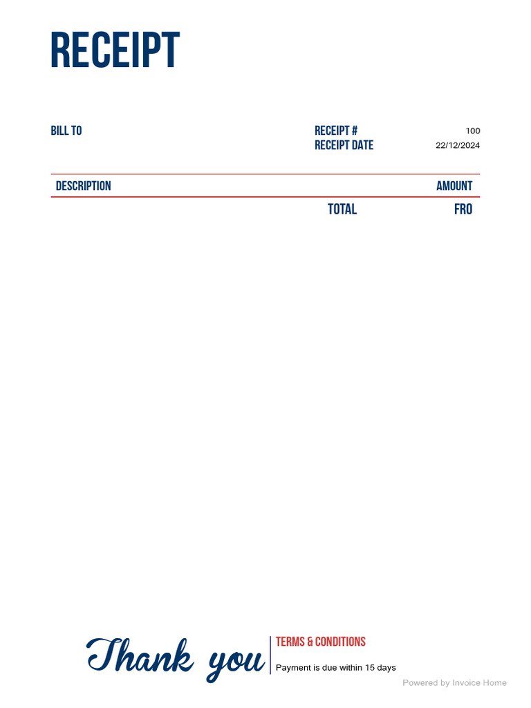 Receipt: Thank You | PDF