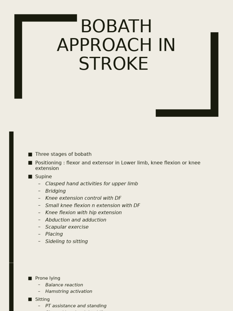 1. Bobath Basic concept - Copy by HR | PDF