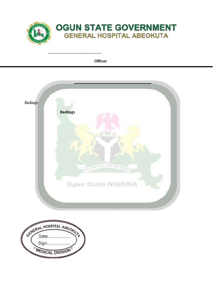 Medical Fitness Certificate for Taiwo Temitope | PDF