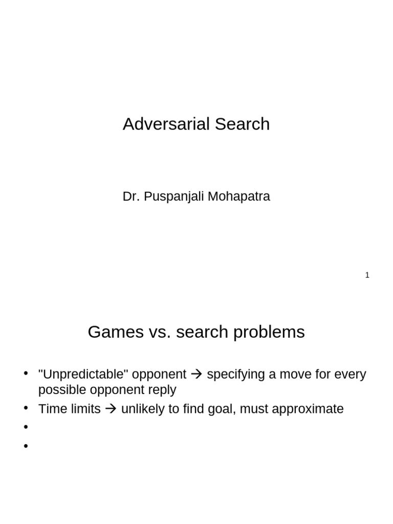 Adversarial Search in Game Theory | PDF | Applied Mathematics | Algorithms
