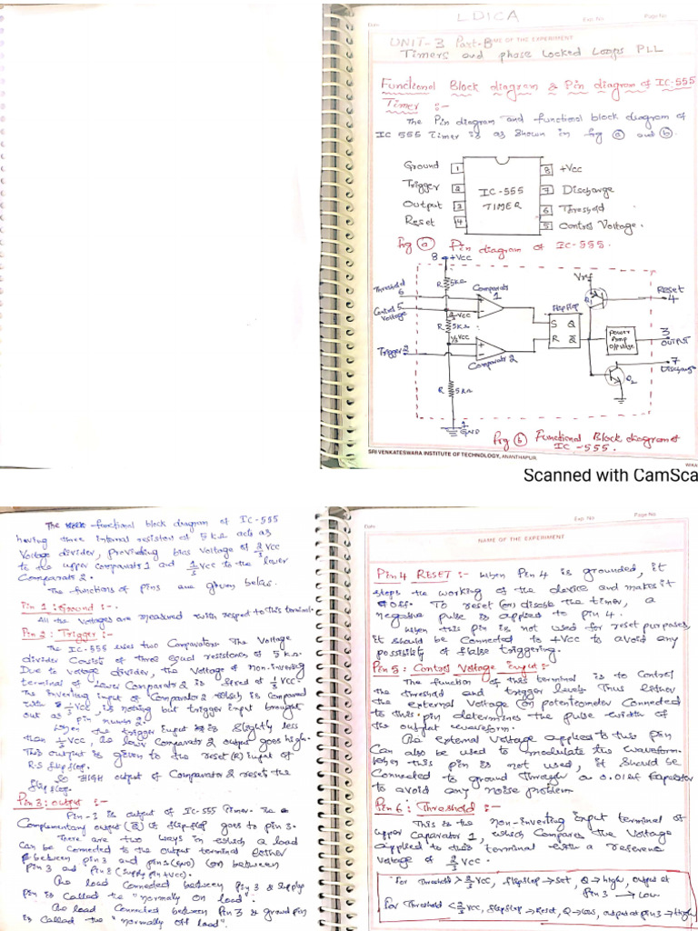 Ldica Unit 3 Part b Ic 555 & Pll | PDF