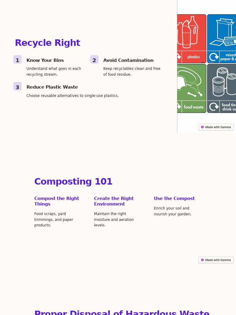 Sustainable Waste Management Guide | PDF | Recycling | Waste