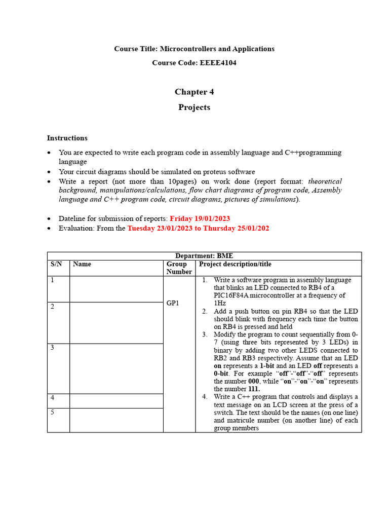 Chapter 4 (Microcontrollers and Application | PDF | Information And Communications Technology ...