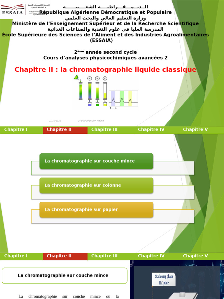 Chapitre 2 | PDF | Chromatographie | Chromatographie sur couche mince