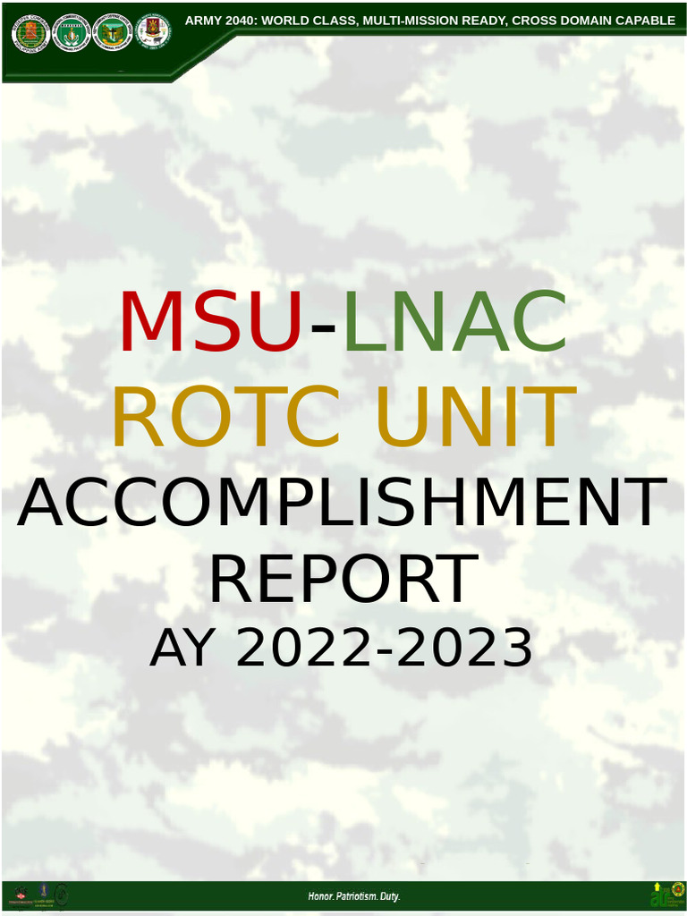 Accomplishment Report 2022-2023 | PDF