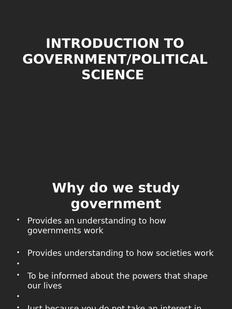 Introduction To Government | PDF