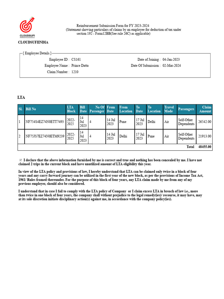 Claims Report by Claim No#1210 | PDF | Taxes | Government Finances
