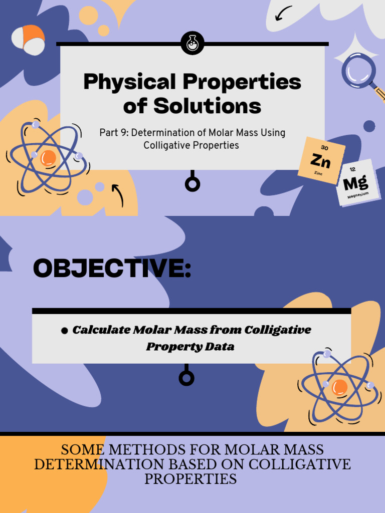 Molar Mass Calculation via Colligative Properties | PDF | Mole (Unit ...