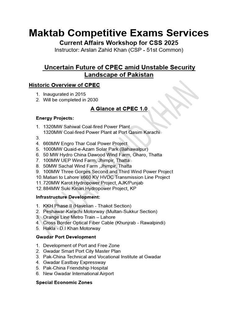 Uncertain Future of CPEC | PDF | Pakistan | Economies