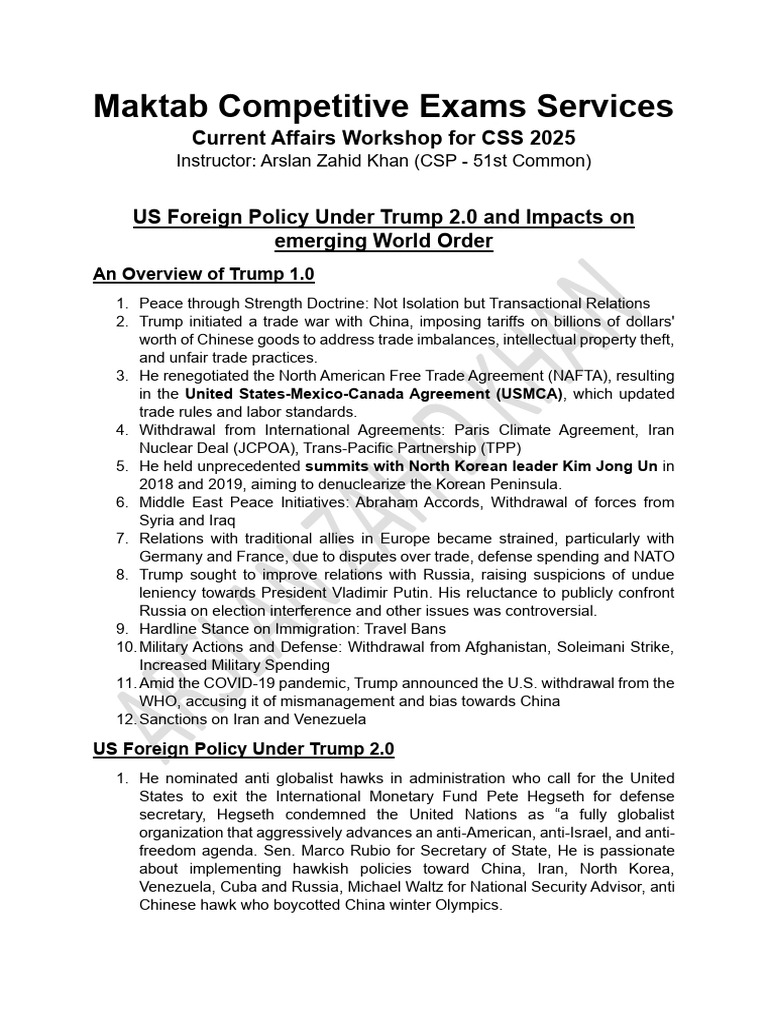 Trump's Foreign Policy Impact Analysis | PDF | Donald Trump | American ...