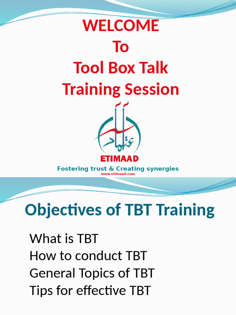 Understanding TBT Training Essentials | PDF | Occupational Safety And ...