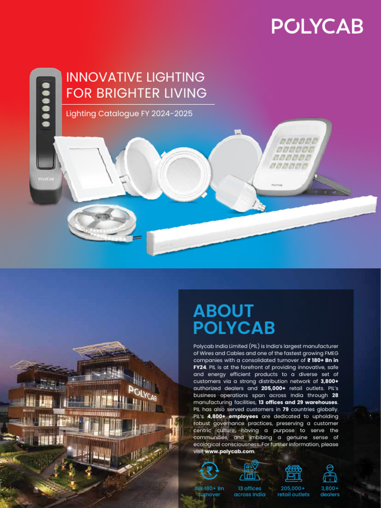 Polycab Lighting Catalogue 2024-2025 | PDF | Light Emitting Diode | Color