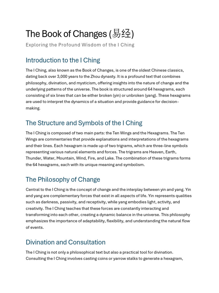 Insights from the I Ching | PDF