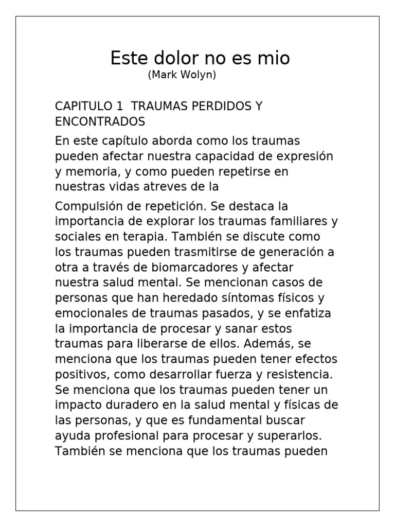 Este Dolor No Es Mio | PDF