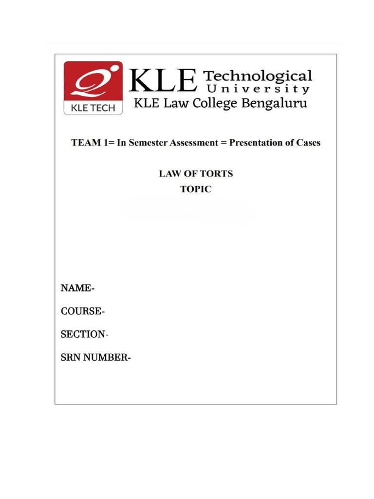 Case analysis TORT | PDF | Tort | Legal Liability