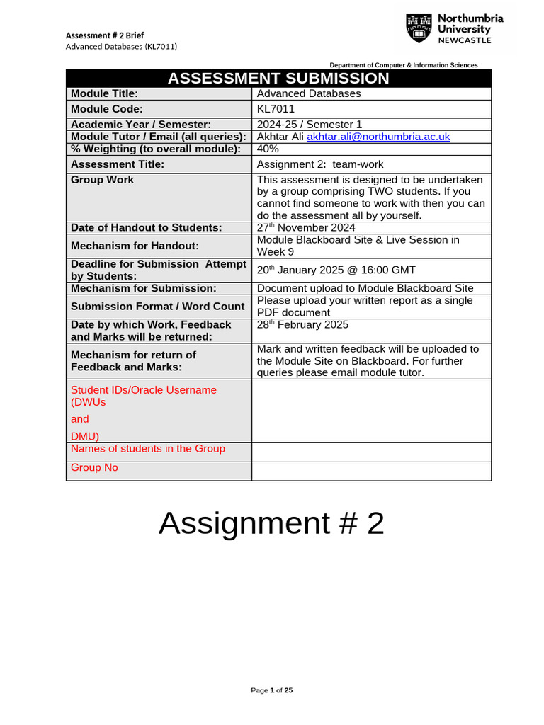 1736853811771_KL7011_Assignment_2_2024_Template | PDF | Database Index | Databases
