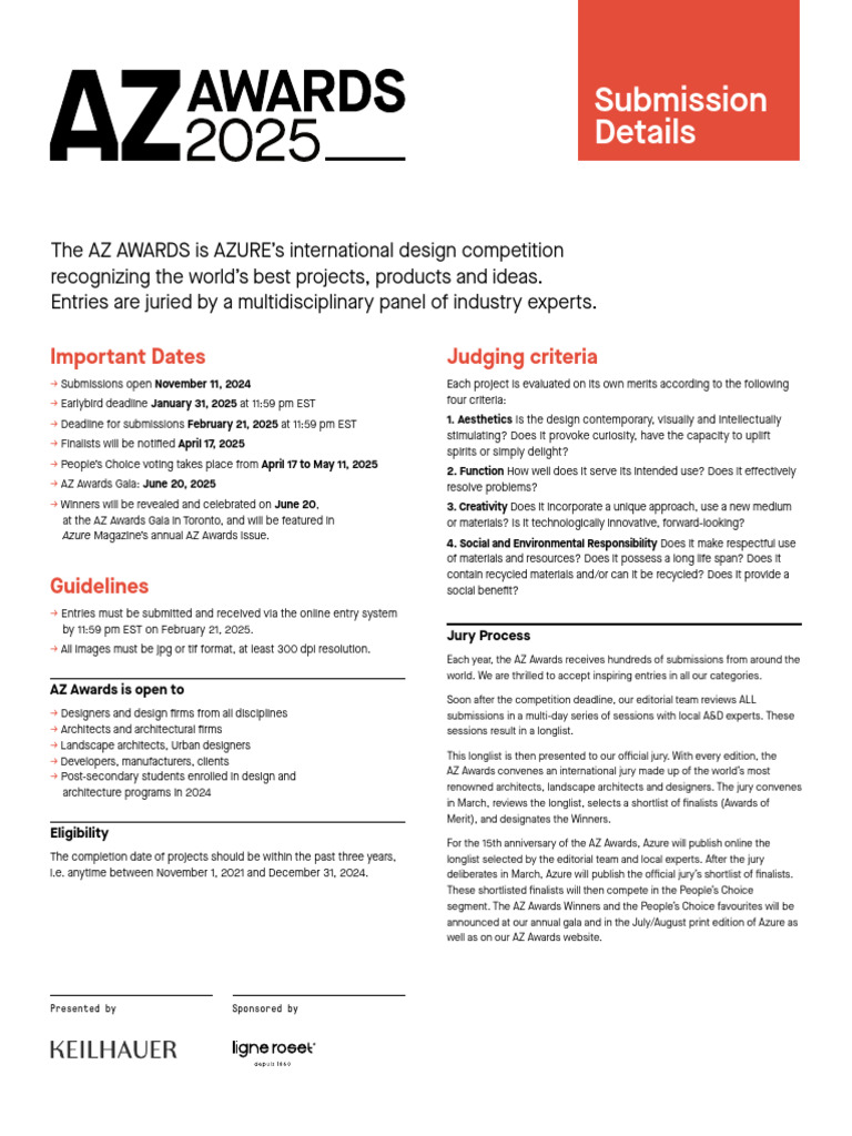 AZAwards Submission Details 2025 | PDF | Architect | Photograph