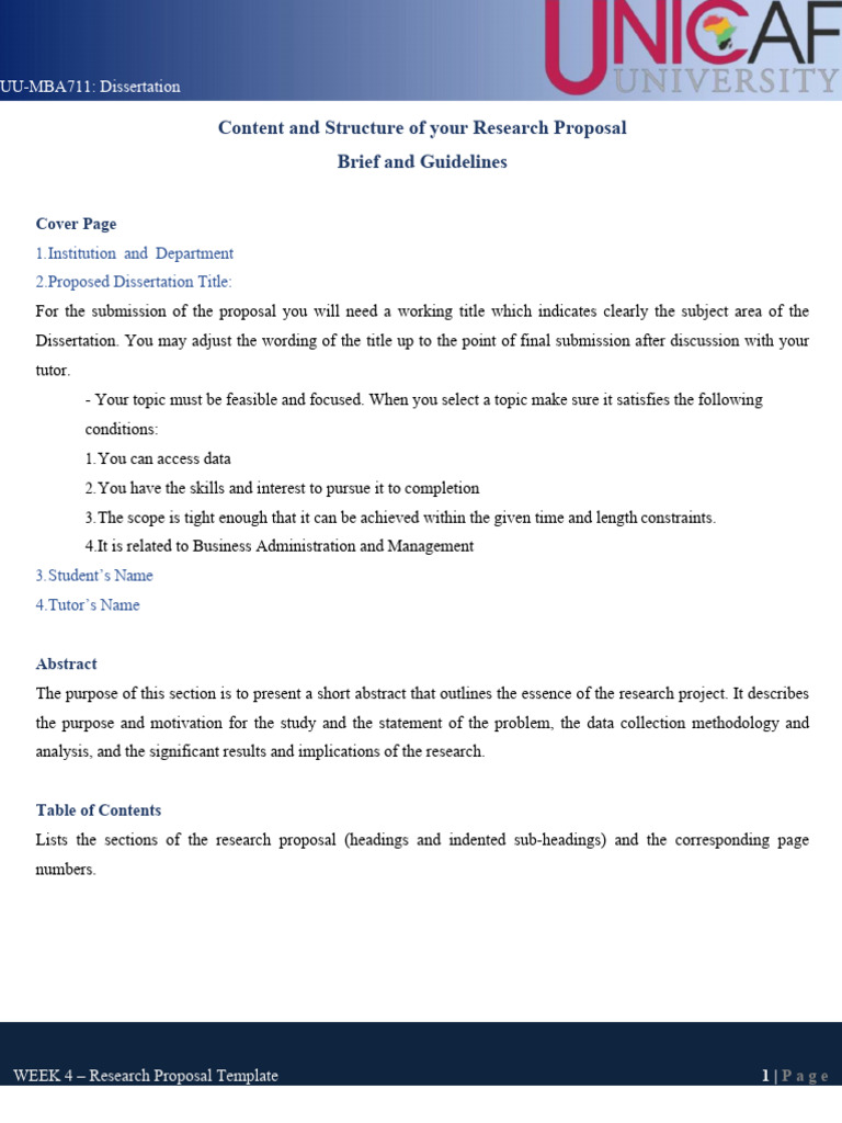 Research Proposal Template for MBA | PDF | Methodology | Science