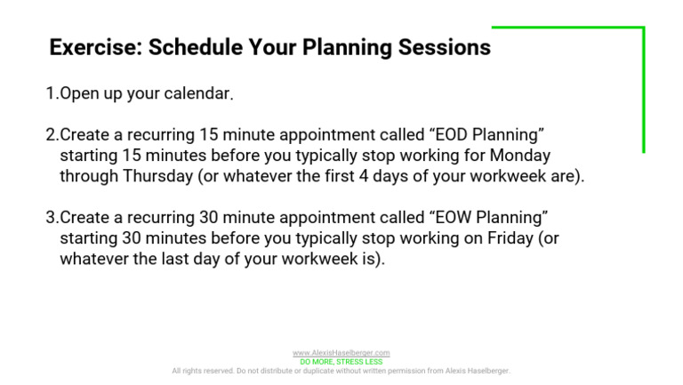 Exercise +Schedule+Your+Planning+Sessions | PDF