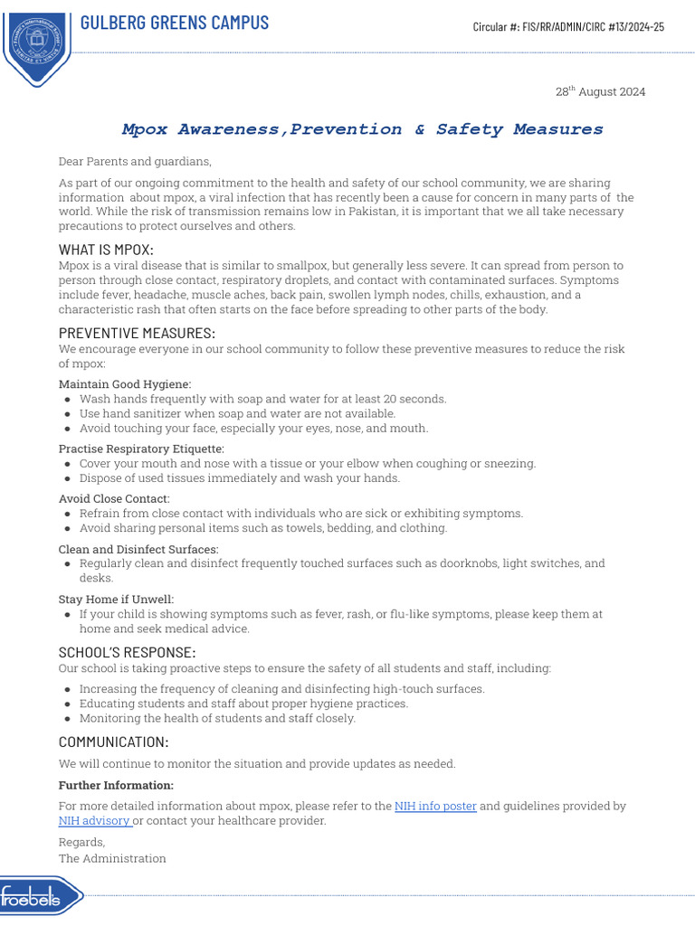 Mpox Safety & Prevention Guide 2024 | PDF | Clinical Medicine | Animal ...