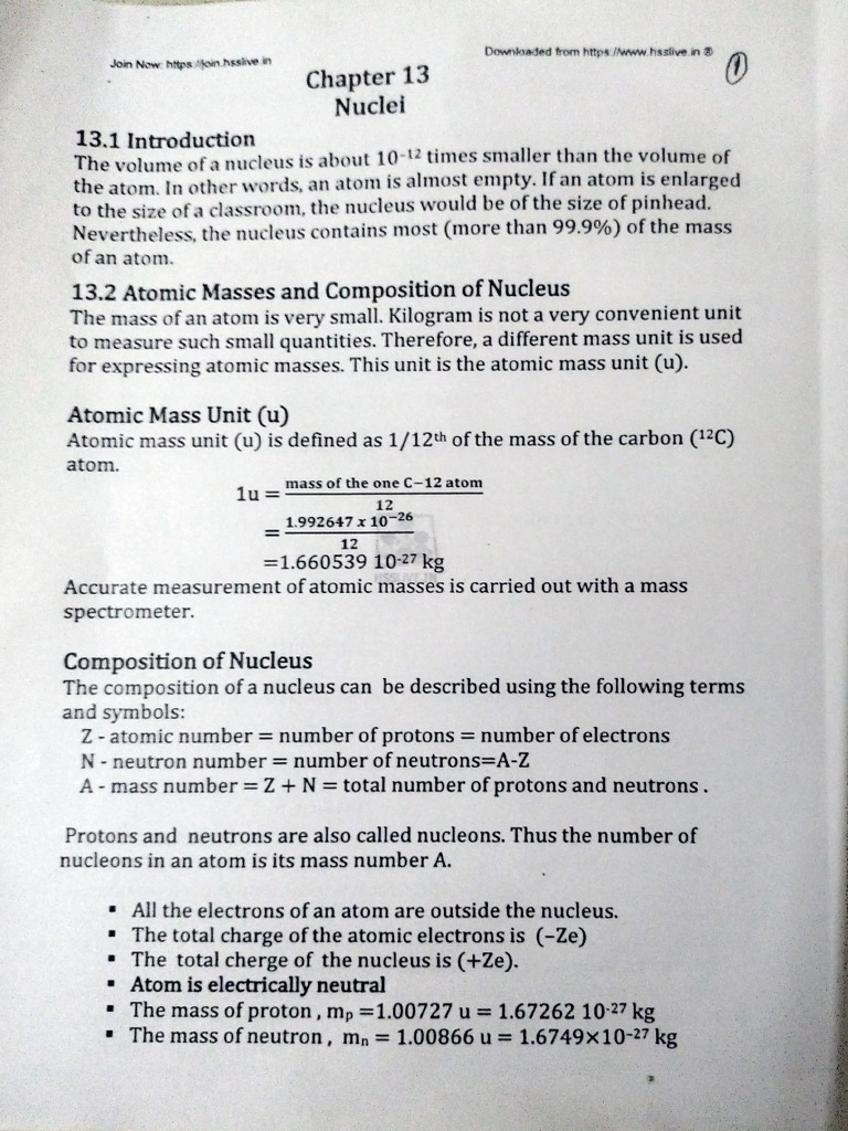 Phy Nuclei | PDF | Isotope | Atomic Nucleus