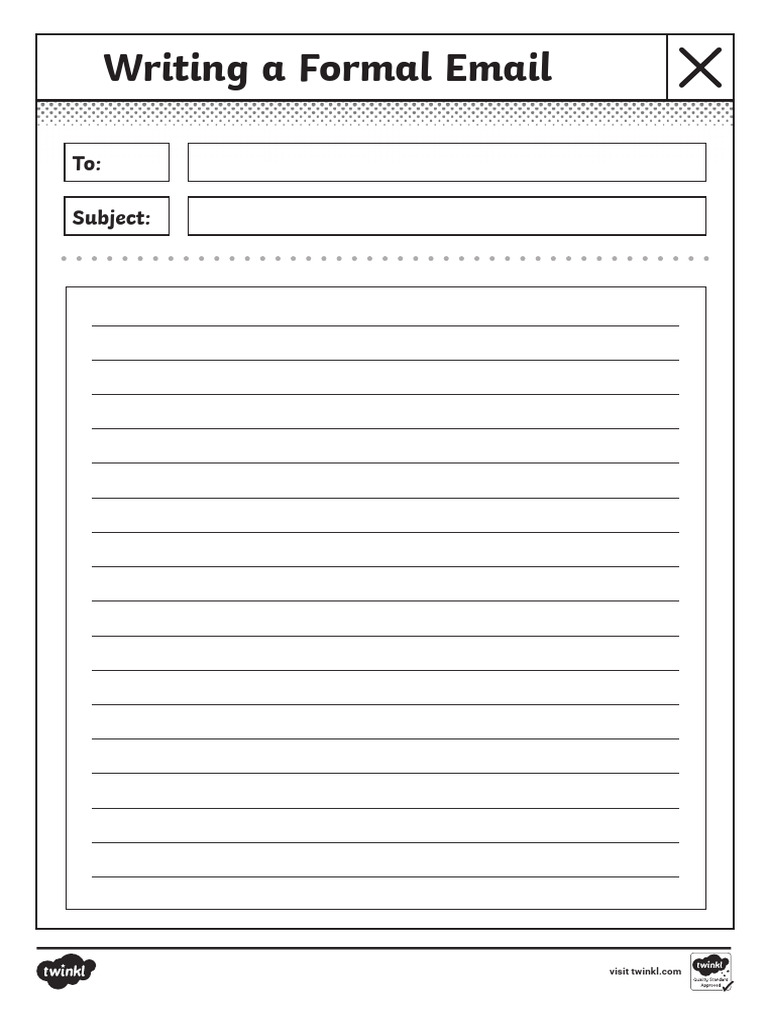 Writing A Formal Email - Template | PDF