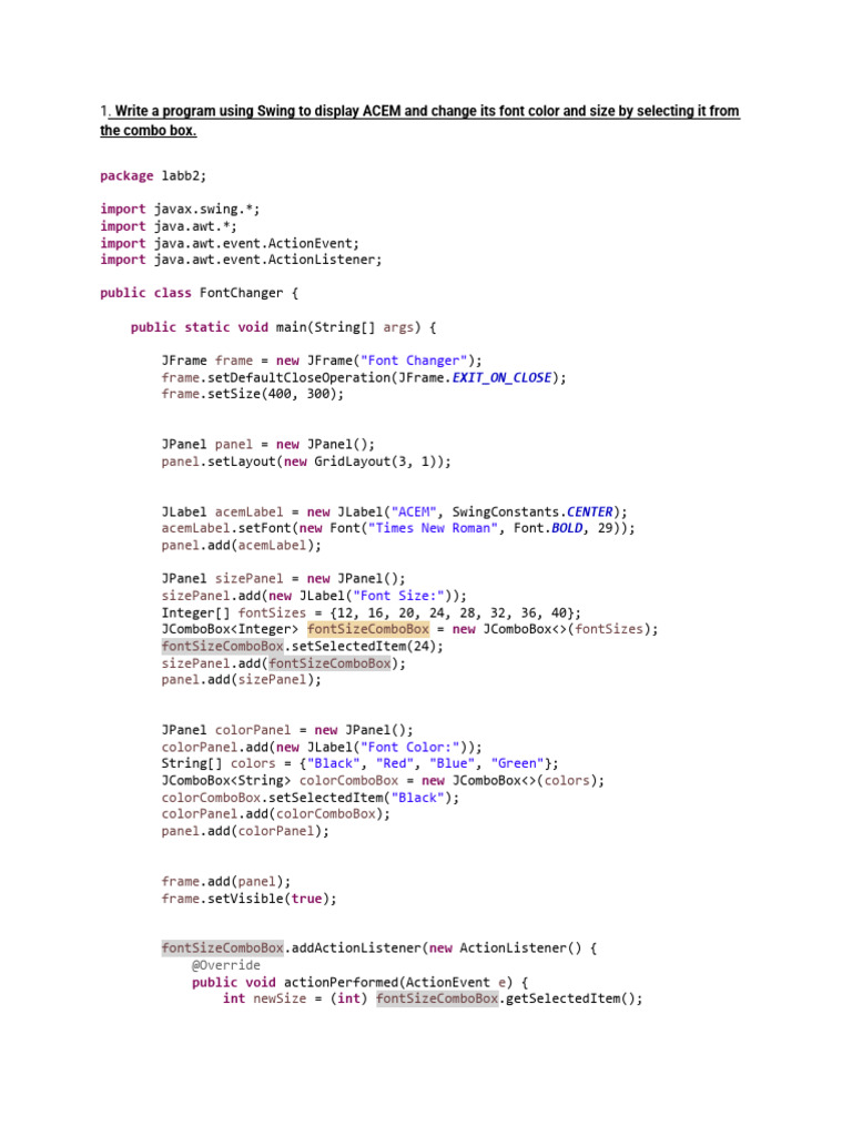 lab 2 | PDF | Software Development | Graphical User Interfaces