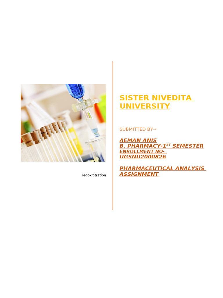 Redox Titration Overview and Indicators | PDF | Redox | Titration