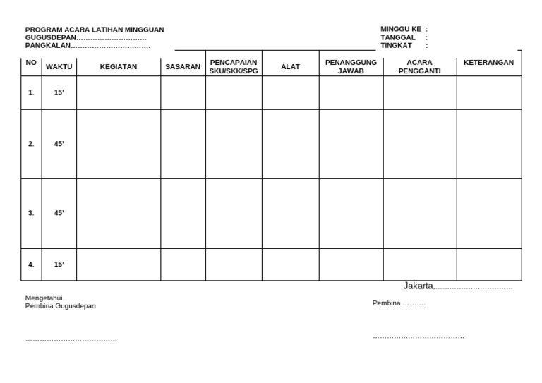 Latihan Mingguan | PDF