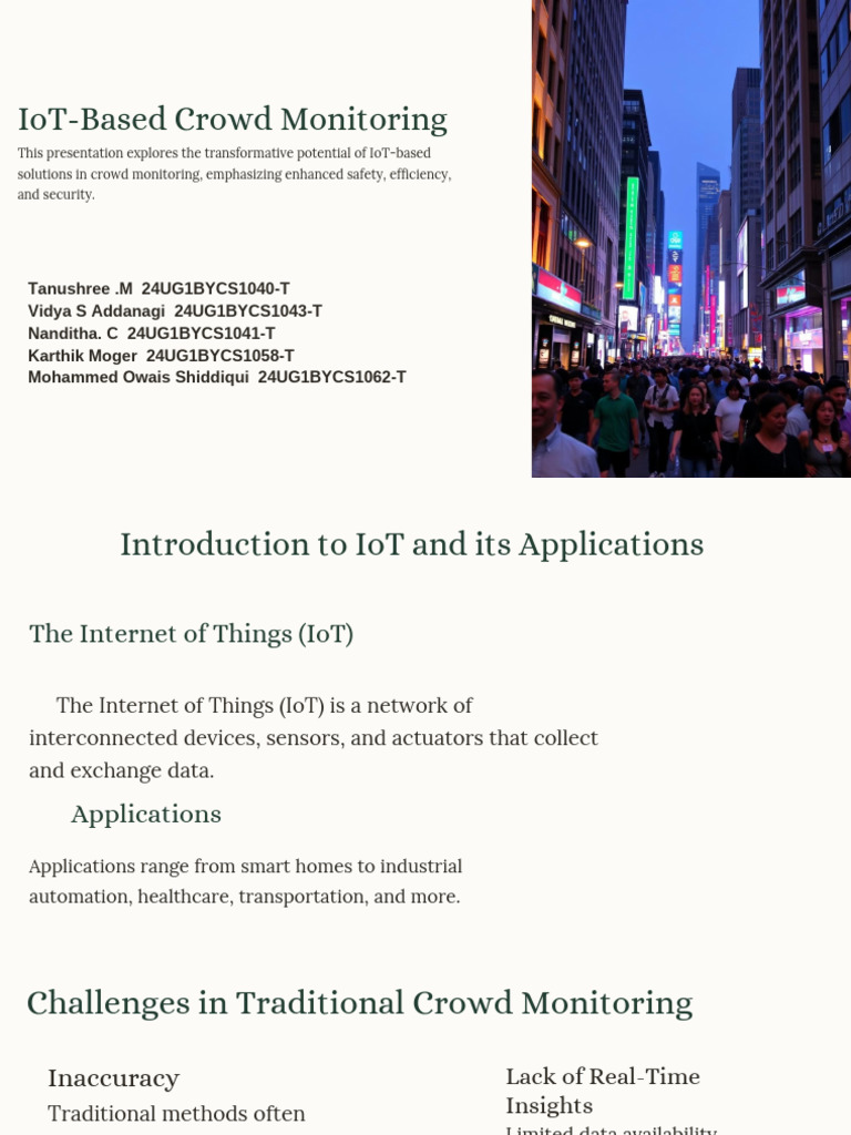 Iot Based Crowd Monitoring - 250107 - 222539 | PDF | Internet Of Things | Surveillance